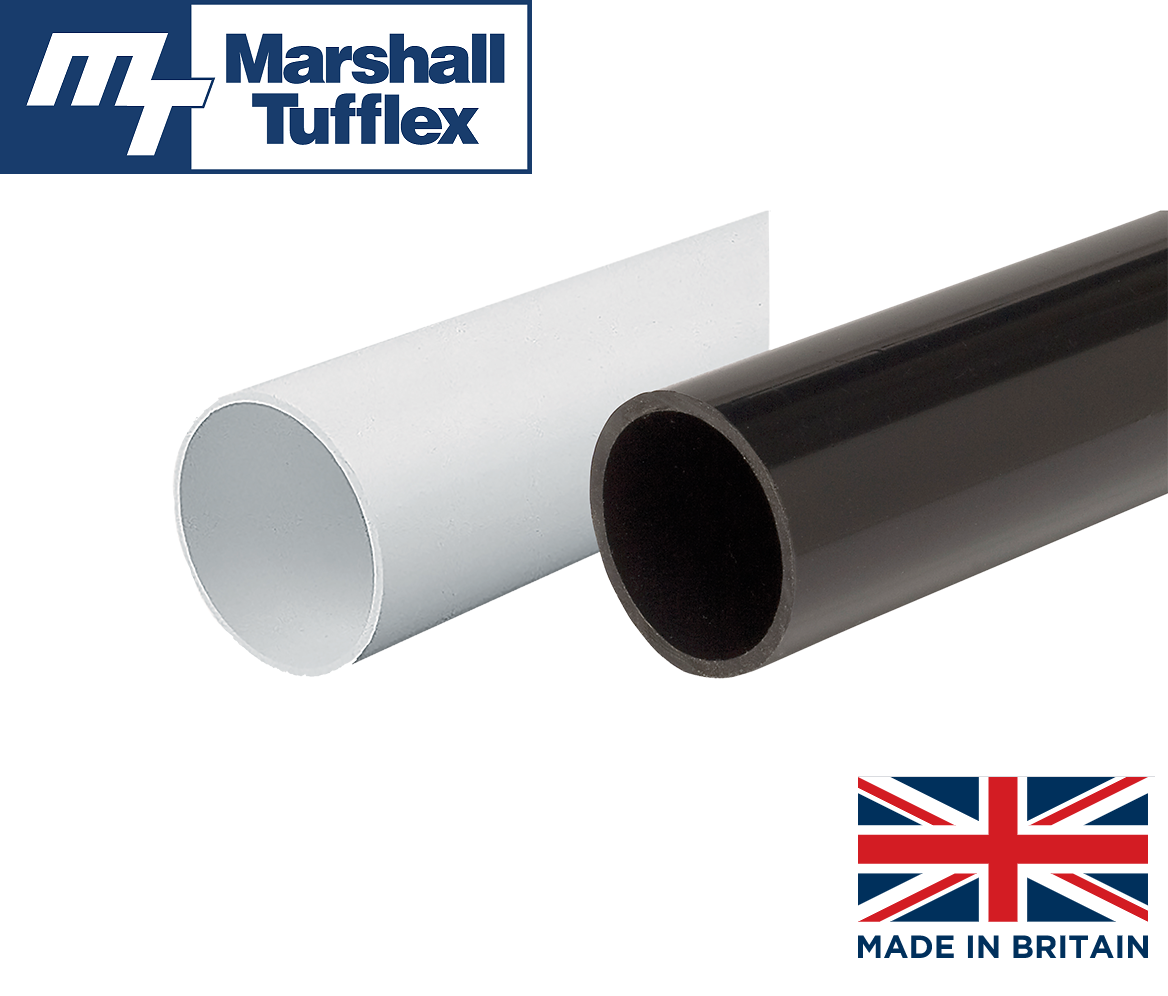 Marshall Tufflex PVC Conduit 20mm/25mm Black White Heavy Gauge Cable ...