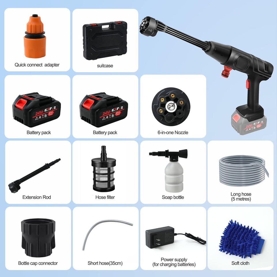 Ez Jet Hydrowasher, Ez Jet Power Washer, Cordless Pressure Washer, 652 ...