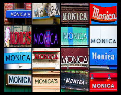 MONICA Name Poster featuring photos of actual signs | eBay