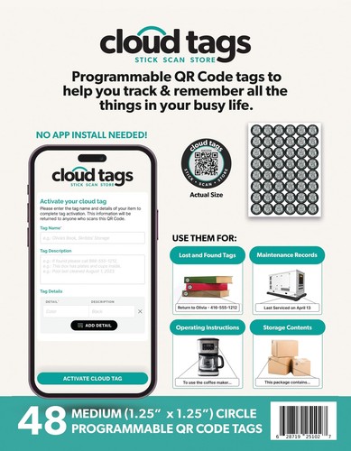 QR Cloud Tag Labels | Programmable QR Codes to Information ...