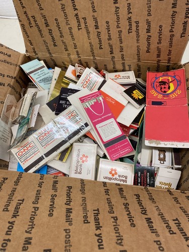 Lot of Vintage MATCHBOOK COVERS AND MATCHES in Medium Flat Rate Box ...