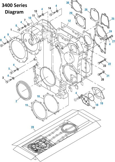 Metal Air Compressor Gasket for Caterpillar 3100 3406. PAI# 331211 Ref ...