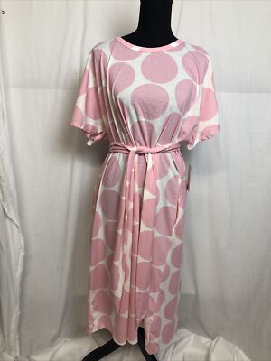LuLaRoe Marly Pink Polka Dot Knee Length Dress Size XL NWT | eBay