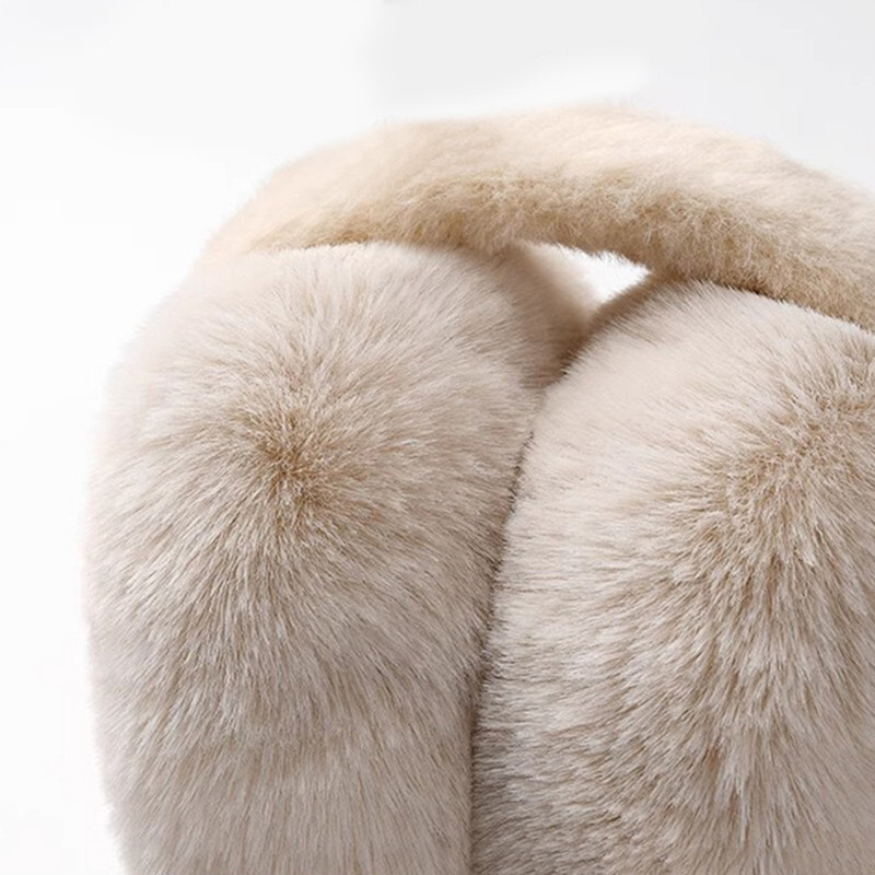 Women Men Fluffy Ear Muffs Winter Earmuffs Soft Plush Ear-Warmer Cover ...