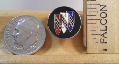 1959-60s Buick Tri-Shield Enamel Chrome ½" Collectable Car Logo Lapel ...
