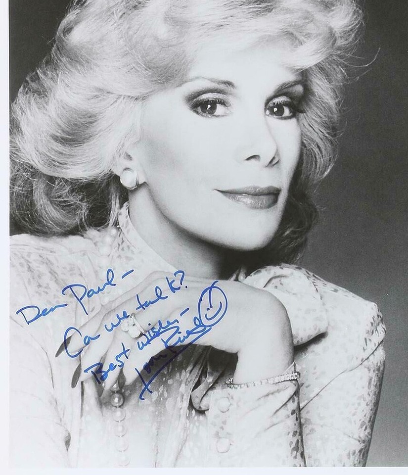 Joan Rivers 8" x 10" B&W Signed Inscribed Photo | eBay