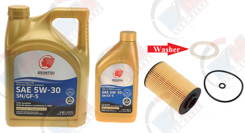 Oil Filter 26320-3C250 + 6QTS. IDEMITSU 5w-30 Oil for Hyundai & Kia V6 ...