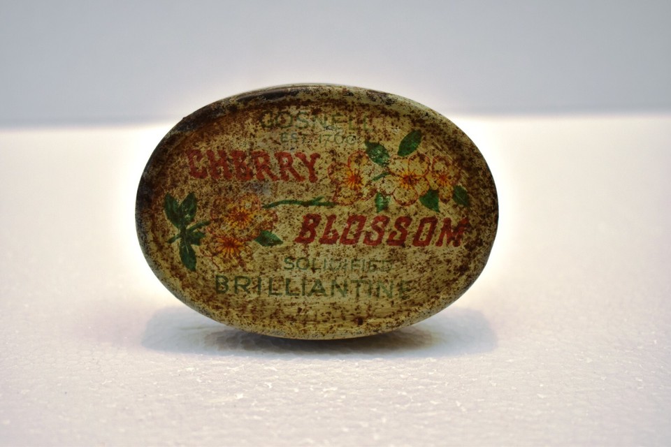 Vintage John Gosnell Cherry Blossom Brilliantine Advertising Tin Box ...