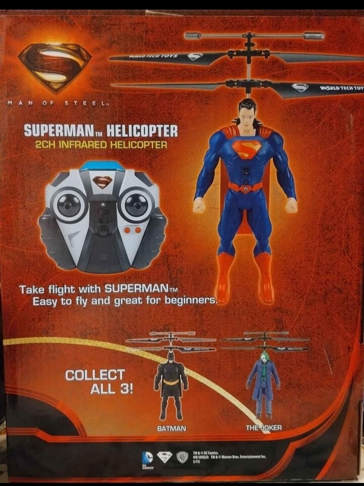 Superman World Tech Toys DC Comics 2 Channel IR Remote Control ...