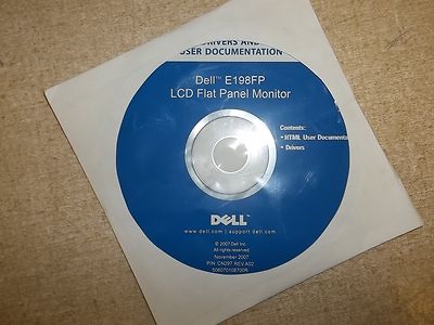 Dell E198FP LCD Flat Panel Monitor CN297 Resource CD Disc Rev. A02 | eBay