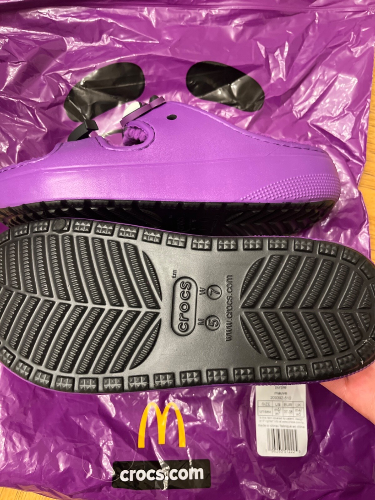 Mcdonald's x Crocs Grimace “cozzzysandal” Limited Edition | eBay