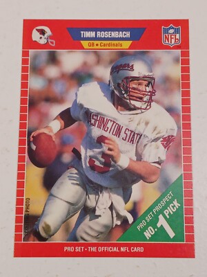 Timm Rosenbach Phoenix Cardinals 1989 Pro Set Rookie Card #509 | eBay