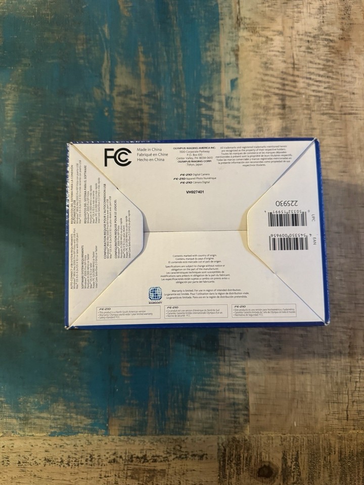 Olympus FE FE-210 7.1MP Digital Camera Silver With Box Cords And Disc ...