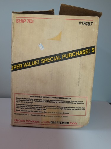 CRAFTSMAN-SEARS ROUTER Model 315.174921 - 1 1/2 Horsepower Tested ...