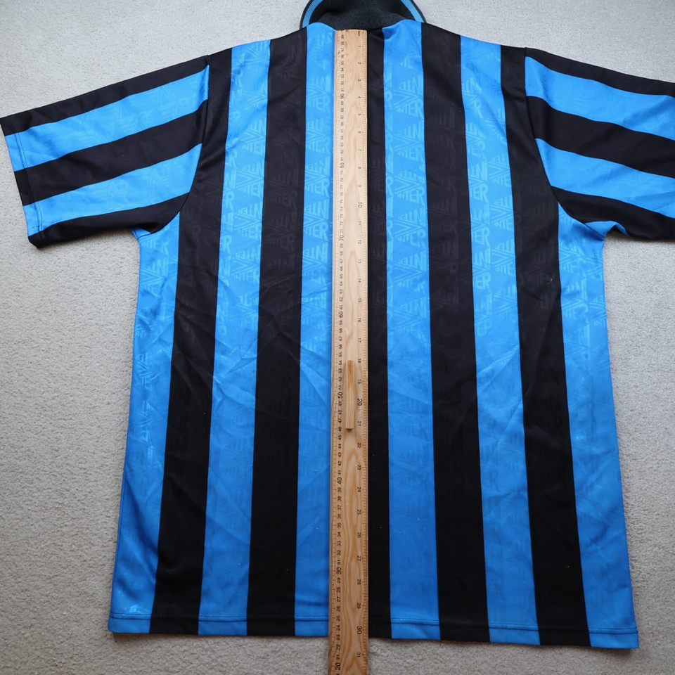Vintage Inter Milan Shirt Large Blue Home Umbro Soccer Jersey 1992 1993 ...