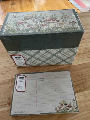 Lang Botanical Mushroom Recipe Card Box with Easel Cover, Dividers ...