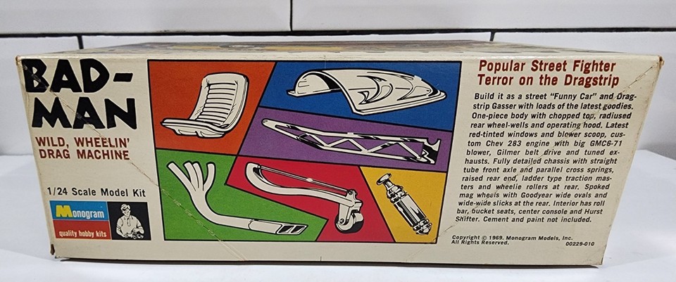 Monogram Tom Daniel's Badman '55 Chevy Funny Car 1:24 model kit - PC229 ...