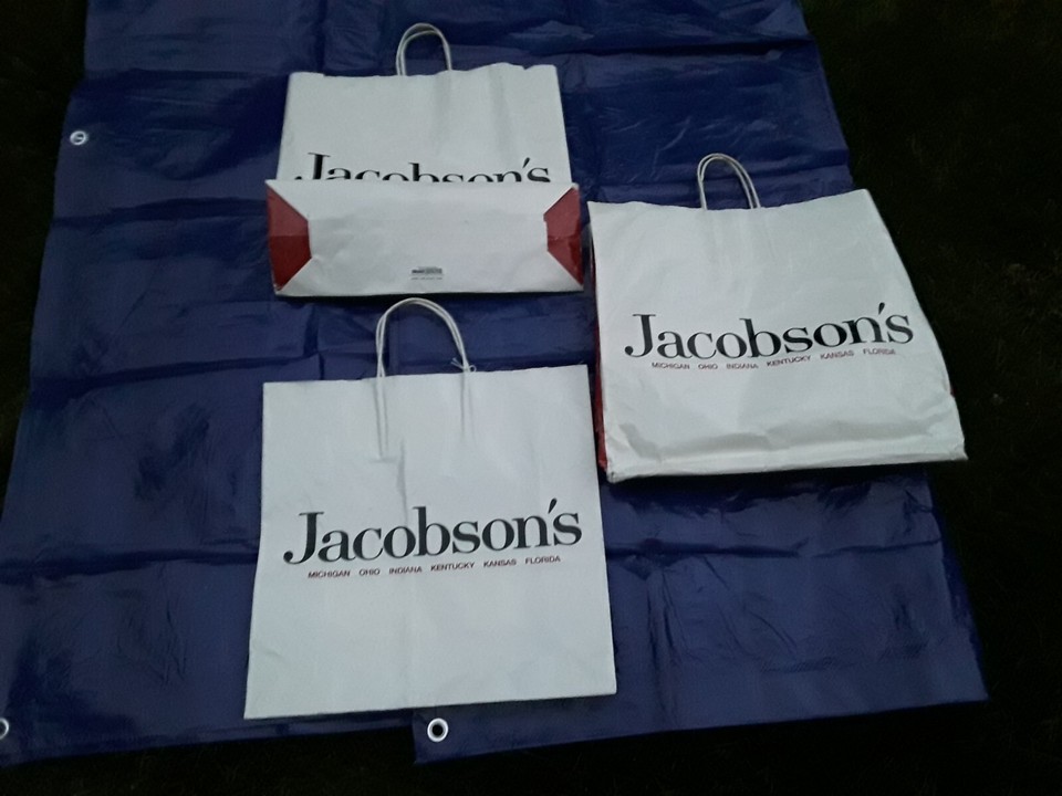 Vintage "JACOBSON'S Dept Store" Reg Handled Shopping Bags/Gift Bags (3 ...