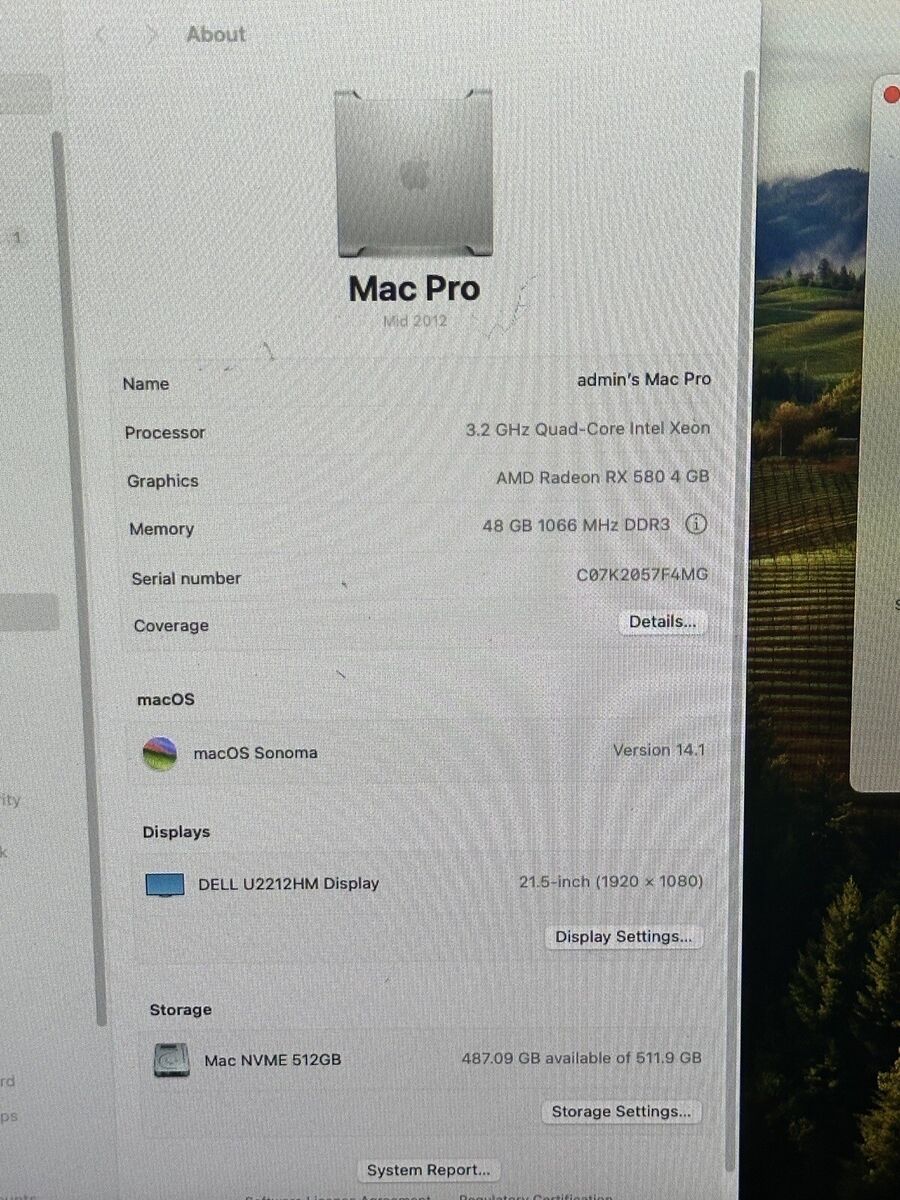 APPLE MAC PRO (2012) XEON 4-CORE+48GB RAM+512GB NVME Boot+ APPLE MAC PRO (2012) XEON 4-CORE+48GB RAM+512GB NVME Boot+