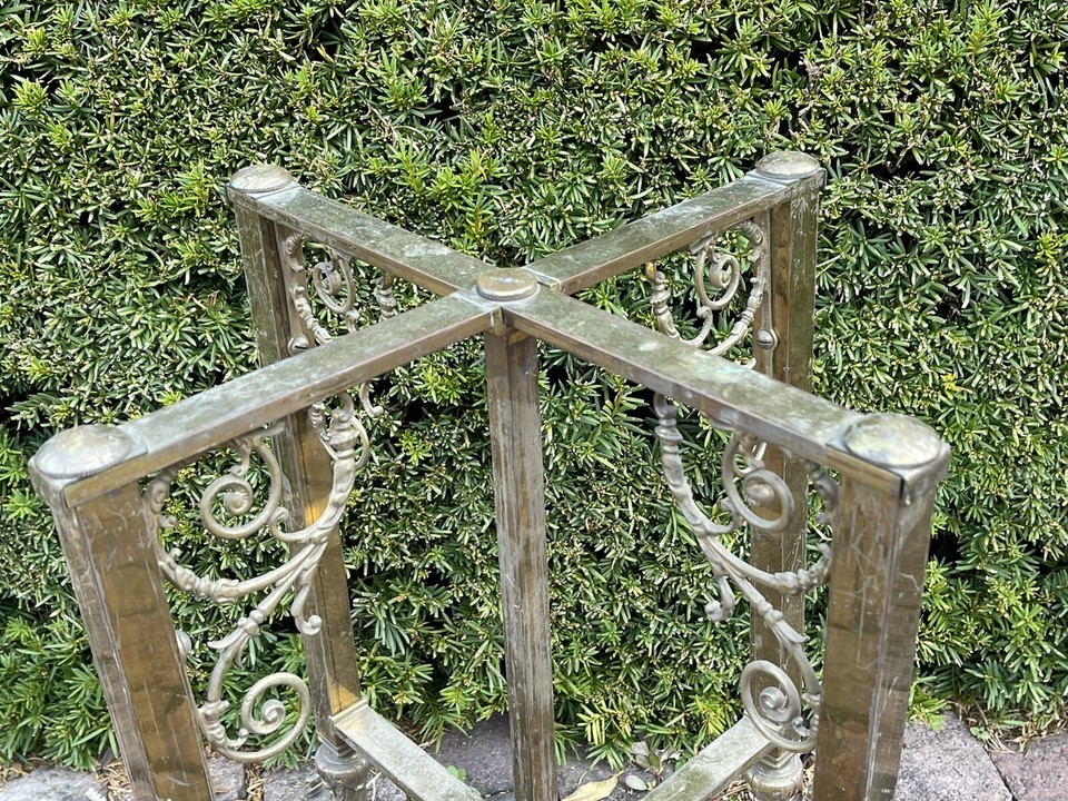 Scarce Antique Victorian Brass Casket Coffin Bier Stand Folding Funeral ...