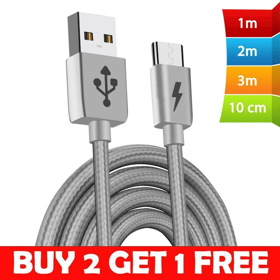 Micro USB Lead For Samsung Phone Android Data Sync Long Charger Cable ...