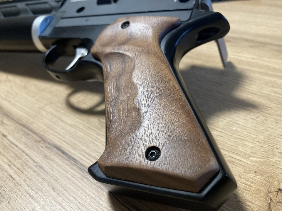 Walnut Wood Grips for Umarex Notos PP750 Artemis Snowpeak SMK ergonomic ...