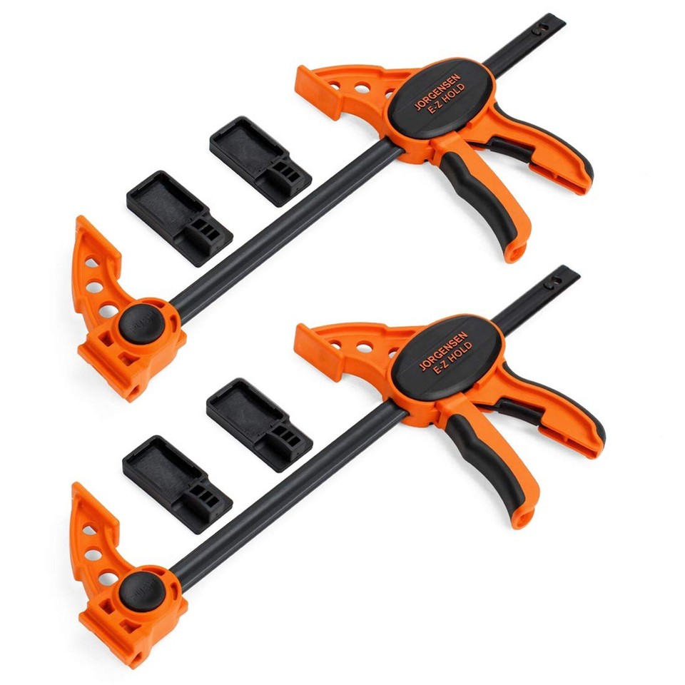 JORGENSEN 2-pack Ratchet Bar Clamps Set, Medium Duty, 12-inch One Hand ...