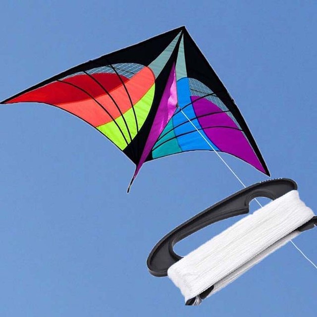 100m Flying Kite Line String With Shape Winder Handle Board Outdoor ...