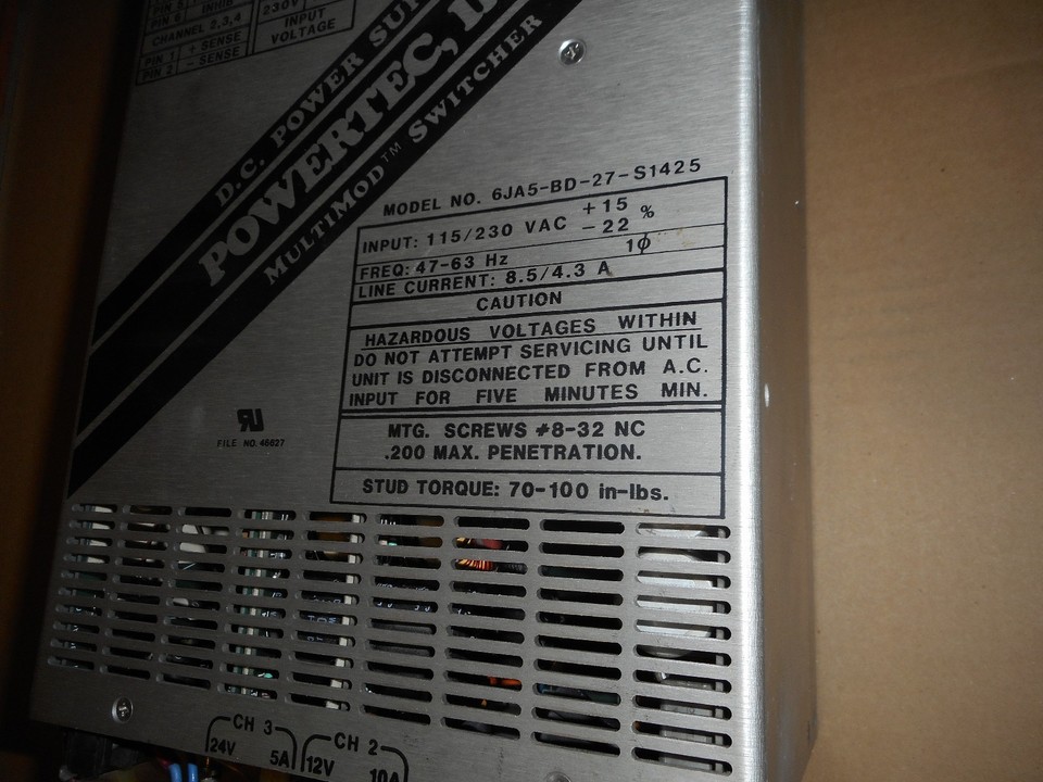 Powertec DC Power Supply 6JA5-BD-27-S1425 Multimod switcher | eBay