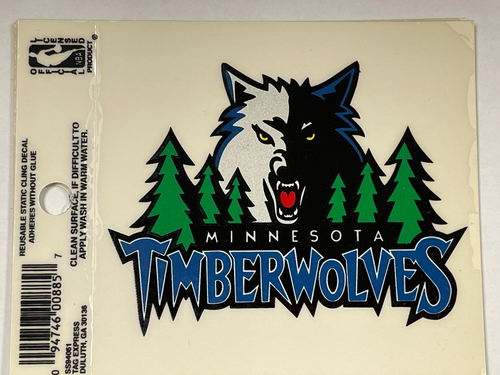 Minnesota Timberwolves Small Static-Cling Window Decal Sticker 3.5" x 3 ...