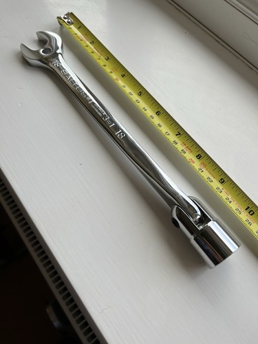 Saltus (Germany) 18mm 3=1 flex head socket and open end combination ...