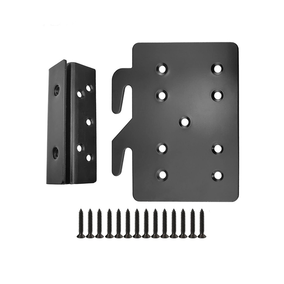 4 Sets Bed Frame Bed Post Double Hook Slot BracketCold Rolled Steel 5 ...