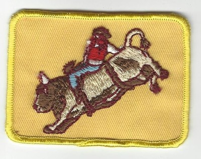 Bull Riding Sew On Embroidered Patch 3.5 inch Vintage FFA 4-H Rodeo ...