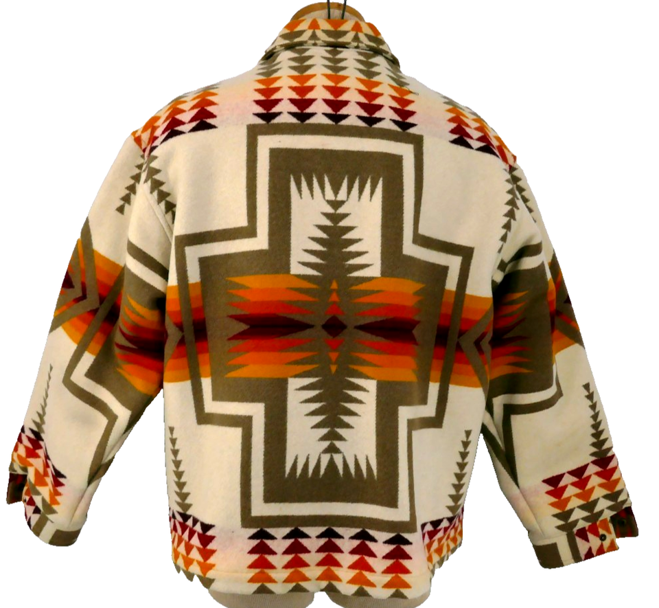 PENDLETON HiGH GRADE WESTERN WEAR NAVAJO BLANKET CHiEF JOSEPH WOOL COAT ...