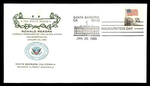Mayfairstamps US 1985 White House Reagan Inauguration Day Cover aau ...