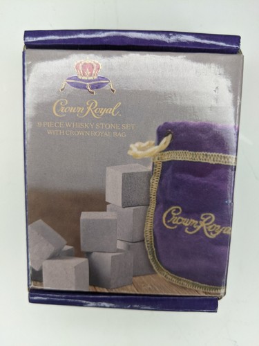 Crown Royal 9 Piece Whisky Stone Set With Crown Royal Bag Open Box | eBay