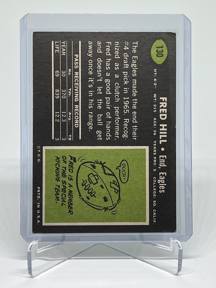 1969 Topps Fred Hill #130 Philadelphia Eagles | eBay