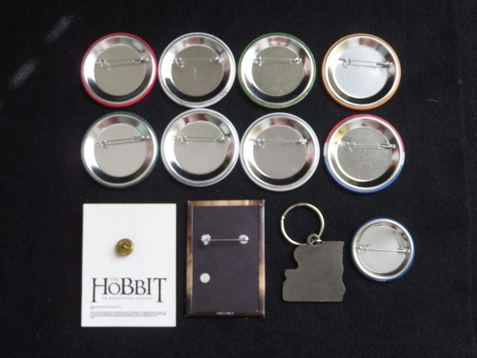 Lord Of The Rings PROMO FELLOWSHIP Keyring HOBBIT Bilbo Acorn 10 Button ...