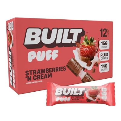Built Bar, Puff Protein Bars 17g Protein Snacks Strawberries 'N Cream ...