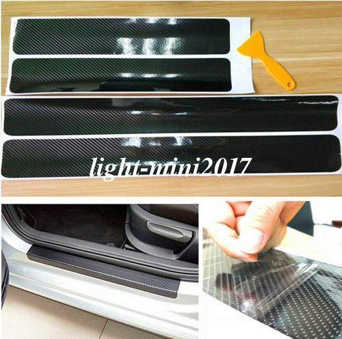 Parts Accessories Carbon Fiber Car Scuff Plate Door Sill 5D Sticker ...