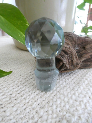 Vintage Crystal Glass Bottle Decanter Stopper Perfume Bottle Topper ...