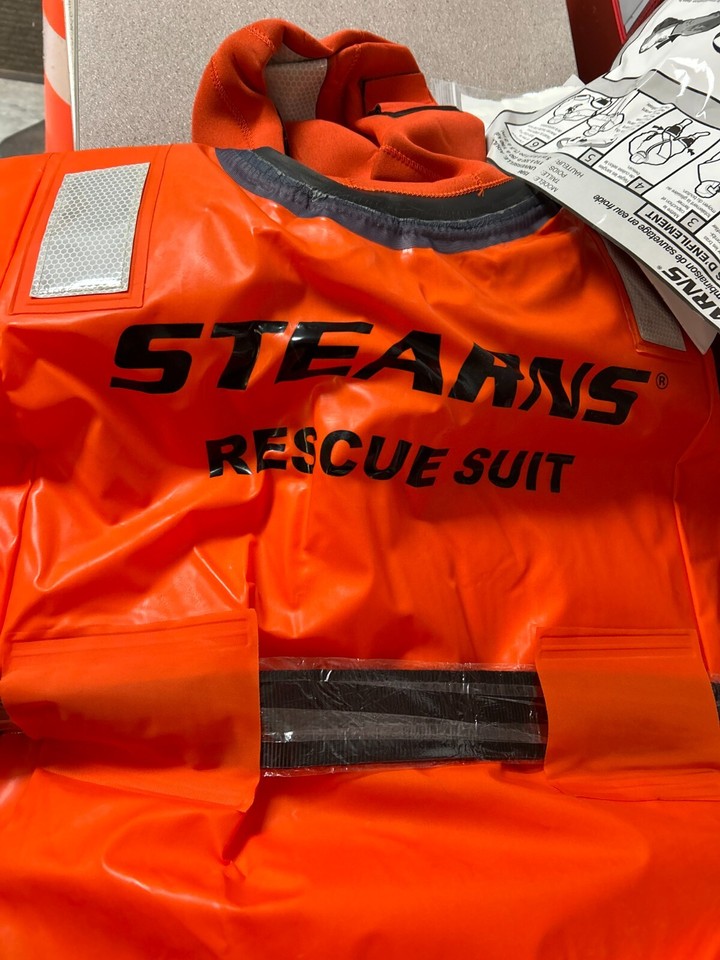 STEARNS 1596 Driflex Cold water RESCUE SUIT WITH BAG Large Cut | eBay