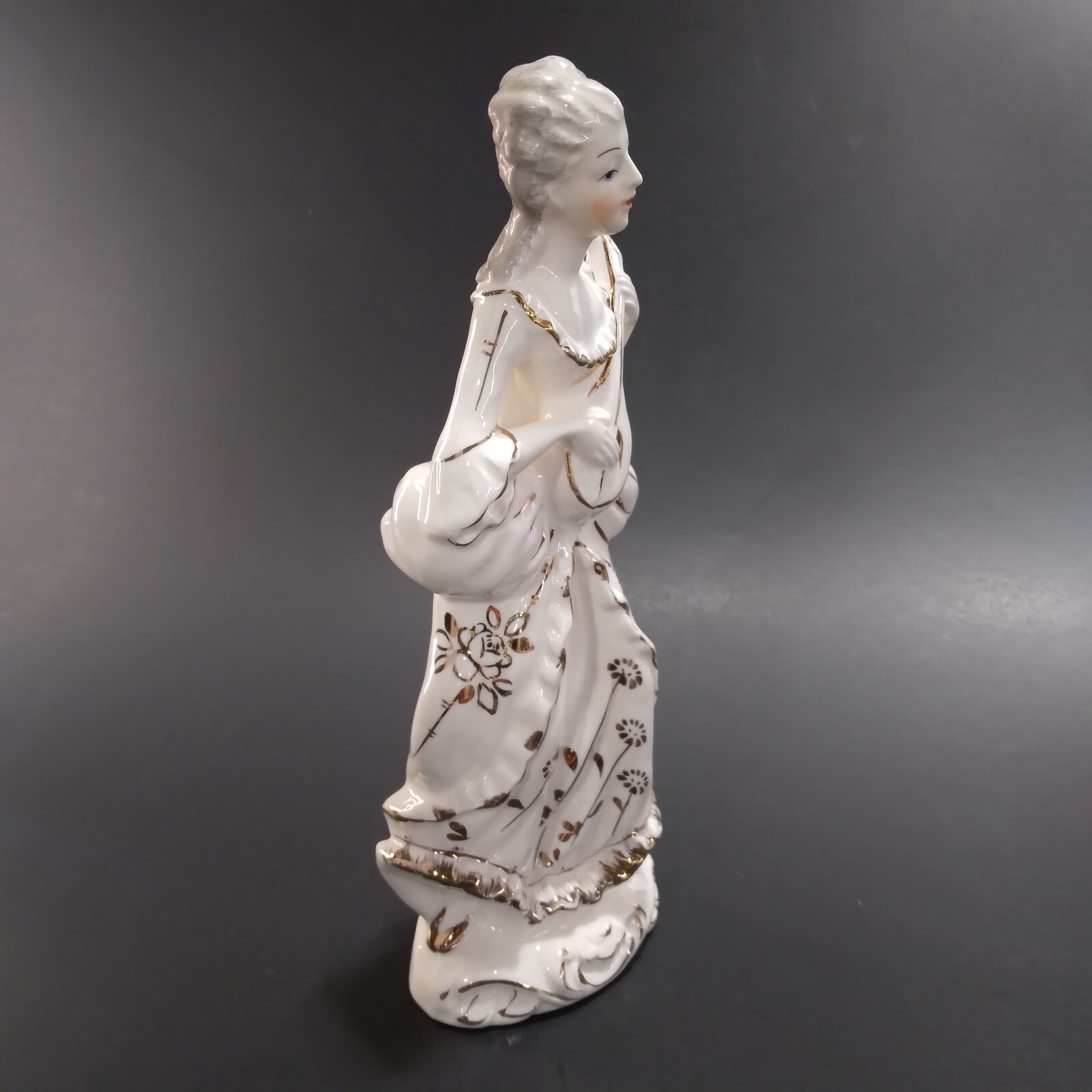 Porcelain Victorian Woman Playing Mandolin Figurine Vintage Japan ...