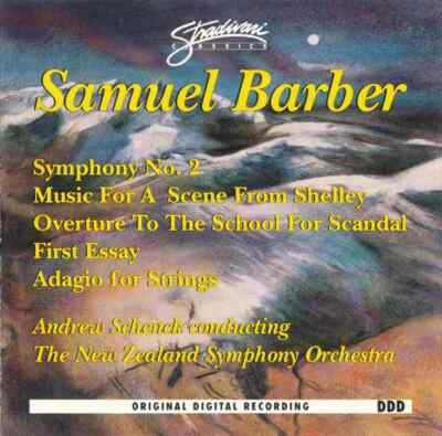 CD Samuel Barber , Andrew Schenck Conducting The New Zealand S Symphony ...