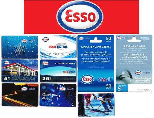 gift cards ESSO gas station 🚗🚚🛢️ Canada card collectible Road Thank you ...