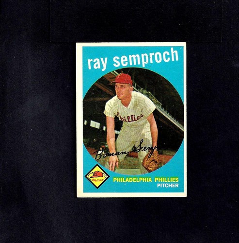 1959 TOPPS #197 RAY SEMPROCH-1--PHILLIES--NO CREASES--EX/EX/MT | eBay ...