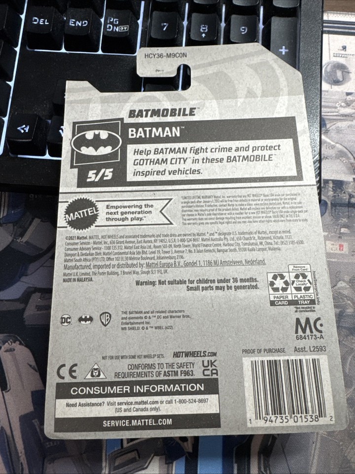 Hot Wheels Batman Batmobile Zamac Raw HTF | eBay