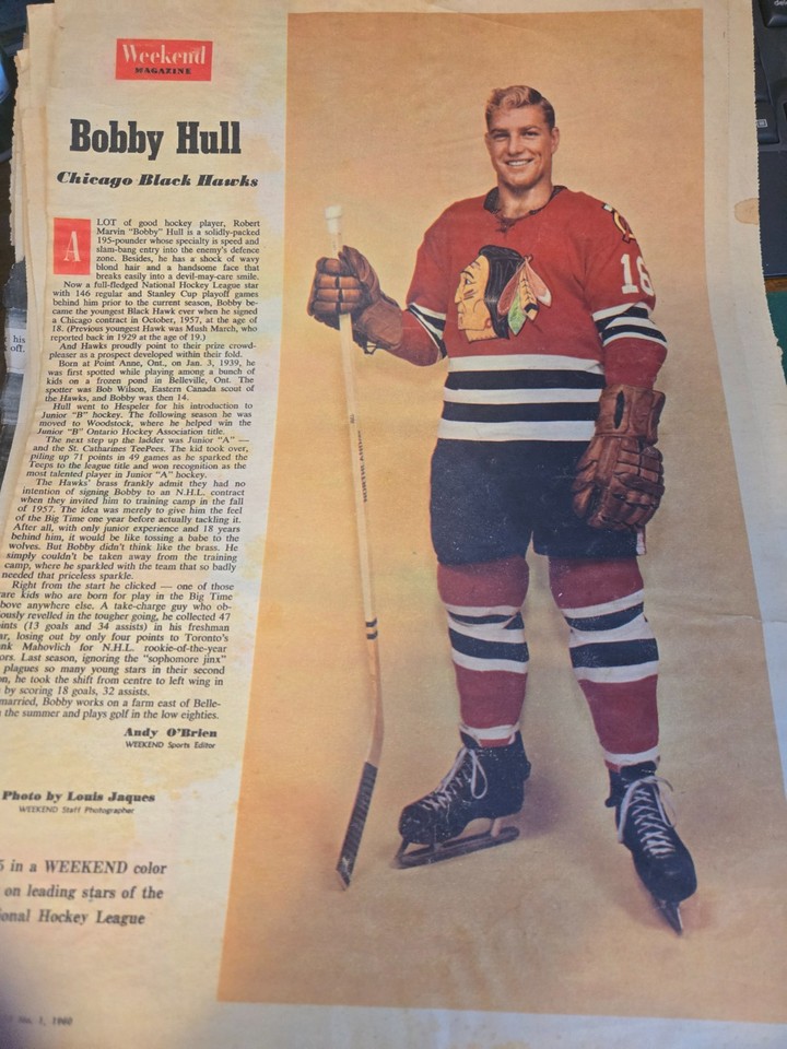 Lot of 26 Weekend Magazine Hockey Players (Howe,Hull,Harvey & More) | eBay