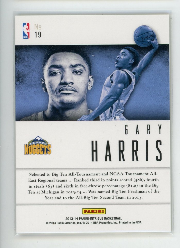 2013-14 Gary Harris Panini Intrigue Rookie RC | eBay