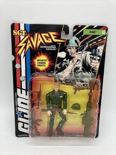 1994 Hasbro GI Joe SGT Savage Screaming Eagles D-Day #3 Action Figure ...